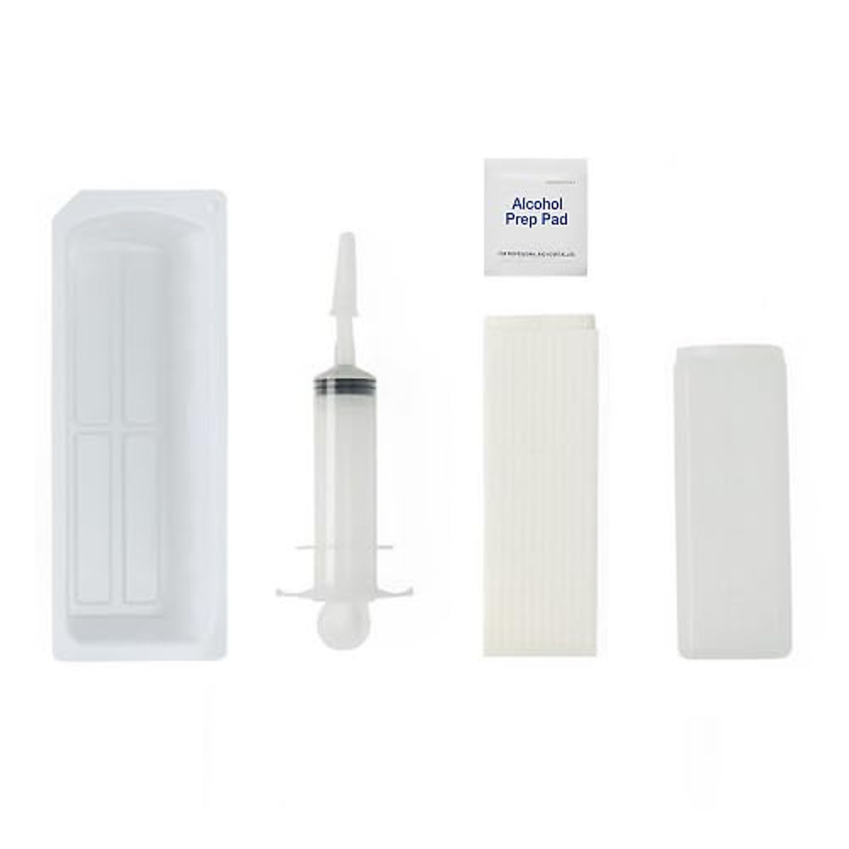 AmeriCan Goods Piston Irrigation Tray Sterile 60ml with Container, Tray, Tip Protector, Drare, Alcohol Prep Pad (1)