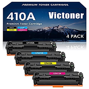 410A Toner Cartridge Replacement for HP 410A Color Pro MFP M477fnw M477fdw M452dn M452nw M477fdn M452dw CF410A CF411A CF412A CF413A Printer (Black Cyan Yellow Magenta, 4-Pack)