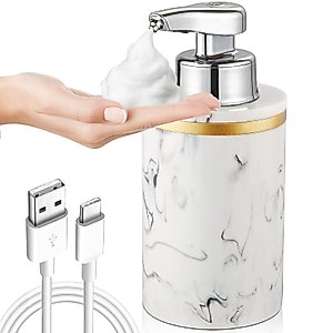 Automatic Soap Dispenser-Foaming Hand Soap Dispenser-Rechargeable Electric Automatic Soap Dispenser Touchless-Foam Hand Touchless Soap Dispenser for Bathroom,Kitchen(11oz/320ml)