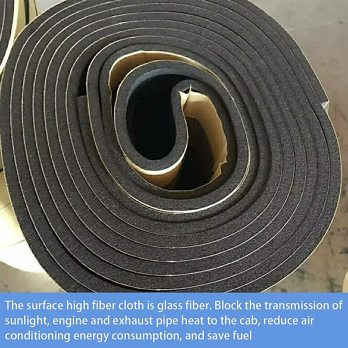 AUCELI Car Sound Deadening Mat, 197 mil (5mm) 5.4 sqft Automotive Foam Sound Deadener, Heat Insulation and Vibration Dampening Material, Noise Barrier Muffler for Vehicle Hood, Trunk, Door, Roof