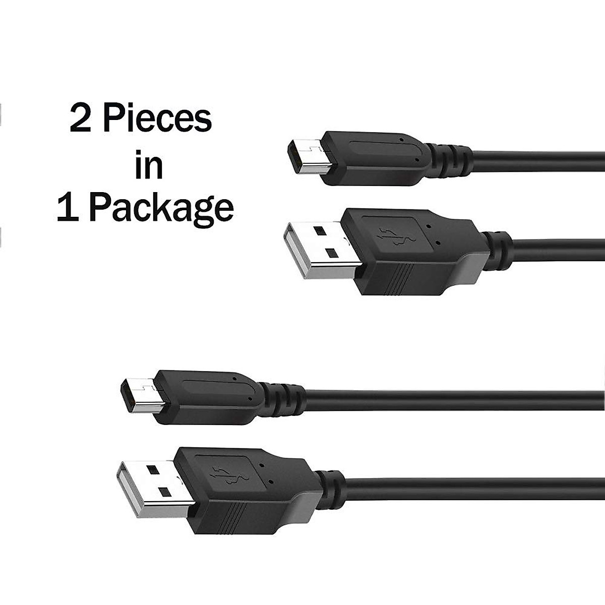 Hukado 2 Pack 4 Feet NTD3DS USB Charger Cable, Play and Charge Power Charging Cord Compatible with NTD DSi, DSi XL, 2DS, 3DS, 3DS XL, New 3DS XL
