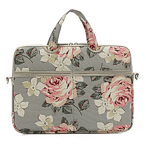 kayond White Rose Patten water resistant Laptop Shoulder Messenger Bag Case Sleeve for 12 Inch 13 Inch Laptop,Laptop Briefcase