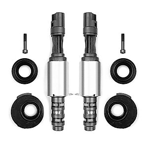 Dade 2 Set VCT Camshaft Timing Control Solenoid Valve Set Compatible with Ford 3V 5.4L 4.6L F150 F250 F350 LINCOLN MERCURY (6 PCS) 2 Solenoids + 2 Seals + 2 Screws