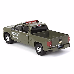 2018 Chevy Silverado Z71 Pickup Police Carabineros de Chile (GOPE) Hobby Exclusive Series 1/64 Diecast Model Car by Greenlight 30384