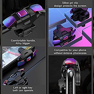 YEVIOR [1 Pair ] Mobile Game Controller Trigger for iPhone Android, PUBG Cellphone Gaming Joystick 4 Fingers Operation, with Sensitive Shoot Aim Keys for Fornite/Knives Out/Rules of Survival