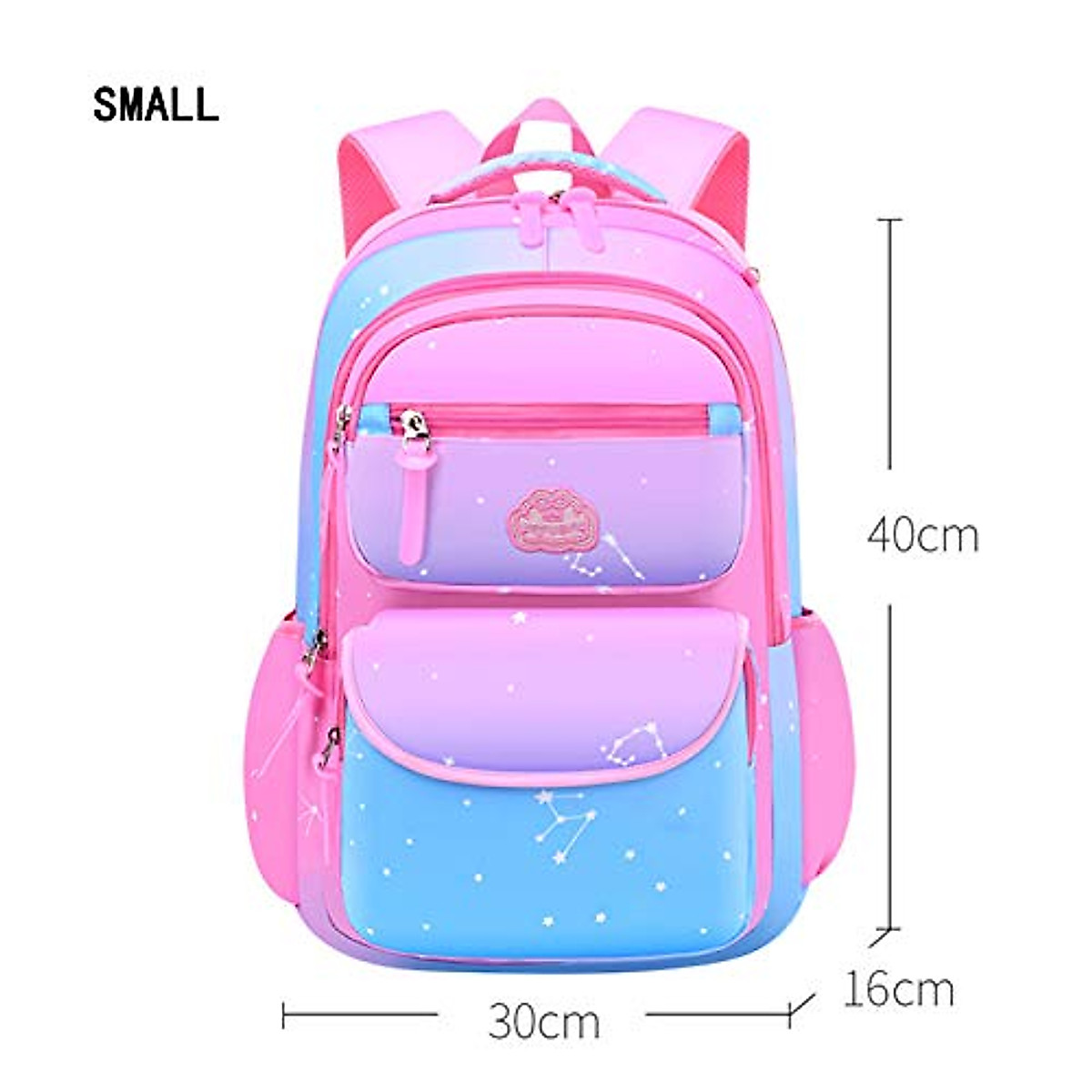 Reorzon Kids Primary School Backpack for Girls Toddler Kindergarten Preschool Starry Sky Gradient School Bookbag