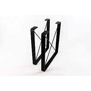 X Brace Powdercoated Steel Dining Table Legs-Choose Your Height and Width