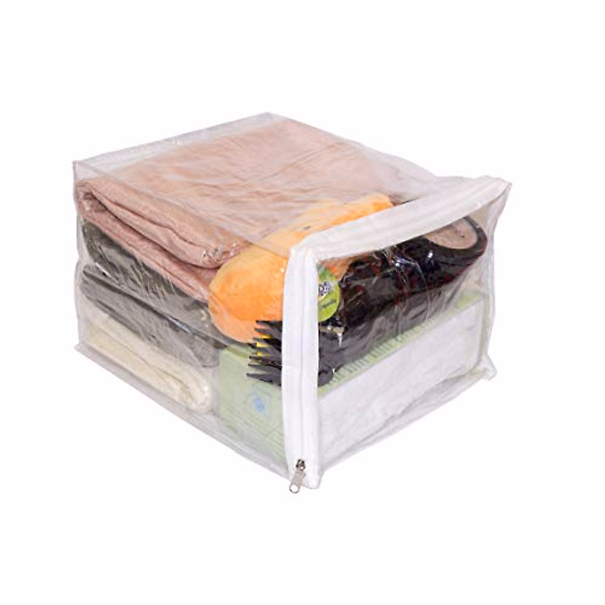 Clear Vinyl Zippered Storage Bags 9 x 11 x 7 Inch 10-Pack