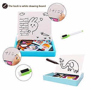 ZSFLZS Magnetic Puzzles Face Dress Up Travel Game Double Side Preschool Educational Learning Toy for Kids