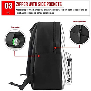 Dog with Headphones Print Backpack Kids School Bookbag Comfortable Travel Daypack Casual Hiking Bag