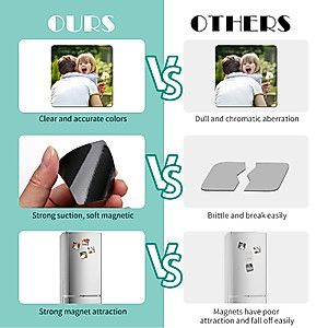 20 Pieces Sublimation Magnet Blanks Fridge Magnets, Square Sublimation Blanks DIY Photo Magnets for Refrigerator, Fridge Decorative Magnets for Whiteboard Office Calendar Kitchen Home Wall Decor etc