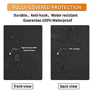 Fire Pit Cover - Heavy Duty Square Fire Pit Table Cover, Patio Fire Bowl Cover for Outdoor Waterproof Dustproof Windproof and Anti UV - 32 x 32 inch