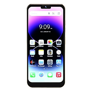 Tangxi 6.5Inch Cell Phone, Quad Core 4G Network WiFi 4GB RAM 64GB ROM 5000mAh Smartphone US Plug 100‑240V (Gold)