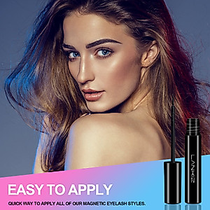 LANKIZ Magnetic Eyeliner 3 Tubes 5ml, Magnetic Lash Liner, Liquid Eyeliner for Magnetic Eyelash, Natural Looking, Waterproof (5ml0.17us.fl.oz)