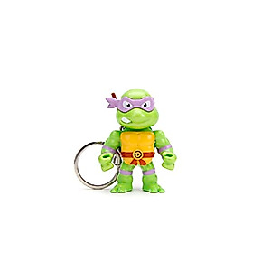 Teenage Mutant Ninja Turtles 2.5" 4-Pack Keychain Collectible Die-Cast Figure, Toys for Kids and Adults