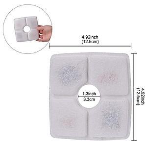 Cat Water Fountain Filters, 8 Packs Filter for Automatic Cat Water Filter, Carbon Replacement Filter for 84oz/2.5L Pet Water Fountain, Dog Water Dispensers