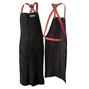 Lincoln Electric Leather Welding Apron | 42" Length | Adjustable Fit | Black |K3110-ALL
