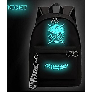 WANHONGYUE Anime Tokyo Ghoul Kaneki Ken Luminous Backpack Book Bag Laptop School Bag Cosplay Daypack Rucksack Bag 1127/4