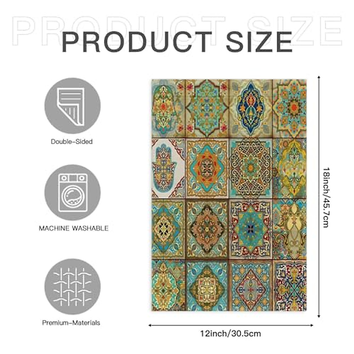 Double-sided garden flag Mandala Talavera Mexican Tiles Outdoor Flag Garden Flag Yard Outdoor Decoration （12×18in）.