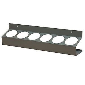 Durham 385-95 Gray Cold Rolled Steel 6 Sections Aerosol Can Caddy, 21-1/2" Width x 5-1/4" Height x 3-1/8" Depth