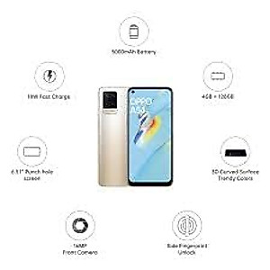 OPPO A54 CPH2239 Dual SIM 128GB ROM + 6GB RAM Factory Unlocked 4G/LTE Smartphone (Gold) - International Version