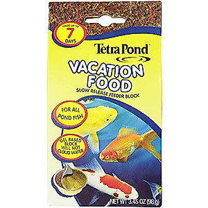 (4 Pack) TetraPond Vacation Food Slow Release Feeder Block, 3.45 Ounce Each