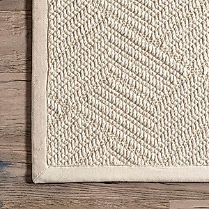 nuLOOM Natural Textured Suzanne Area Rug, 10x14, Cream