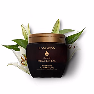 L'ANZA Keratin Healing Oil Intensive Hair Masque for Damaged Hair – Nourishes, Repairs, and Boosts Hair Shine and Strength for a Silky Look, Paraben-free, Gluten-free (7.1 Fl Oz)