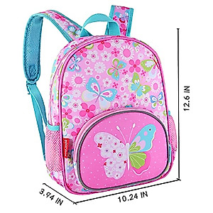 Daaupus 12-Inch girl preschool backpack,Kids Backpack for Boys & Girls, Perfect for Daycare and Preschool, Unique design print backpack for school and travel