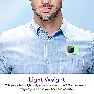 XS13 3G Mini Smartphone, 2.5Inch HD Touchscreen, 1GB RAM 8GB ROM, 1580mAh Battery, for Android 6.0 System, with Bluetooth, WiFi, GPS, Cute Smartphone, Ideal Gift for Kids(Green)