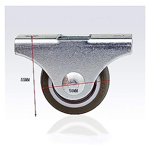 Castor Wheels Moving Caster Wheels Caster Rubber Wheel, for Transport Furniture Fixed Castor Wheels 25mm,Rubber Fixing Castors 50mm,Set of 4 (Size : 2inch)