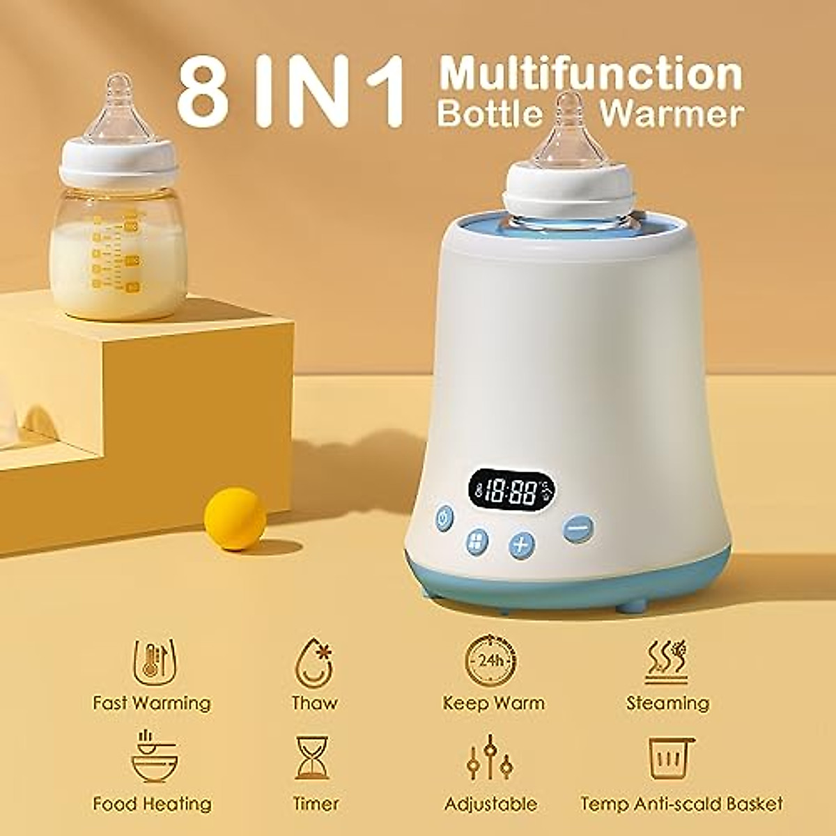 Bottle Warmer Heater Breastmilk Formula:Precise Temperature Control & BPA Free Universal Baby Water Bottle Breast Milk Warm The First Years