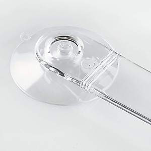 iDesign 22300 Plastic Plastic Suction Squeegee with Storage Hook Shower, Window, and Mirror Accessory for Master, Guest, Kids' Bathroom Cleaning, 12" x 10", Clear