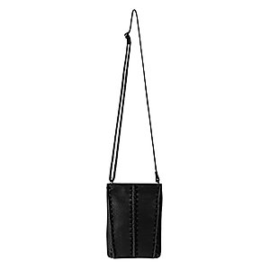 The Sak Los Feliz Mini Crossbody Bag in Leather, Large Purse with Single Adjustable Shoulder Strap, Black