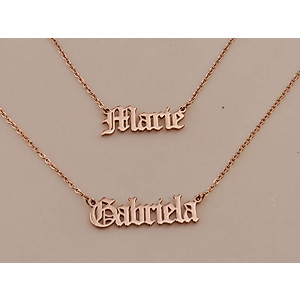 HUAN XUN Custom Initial Jewelry Personalized Name Necklace for Women Cobi