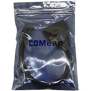 COMeap 24 Pin to 10 Pin ATX PSU Main Power Adapter Braided Sleeved Cable for IBM Lenovo PCs and Servers 12-inch(30cm)