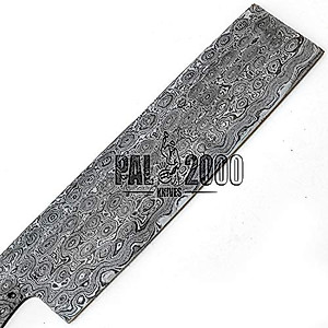PAL 2000 KNIVES 11.4 Inch Custom Handmade Damascus Steel Blank Blade Nakiri Knife - Blade Blank - 9826
