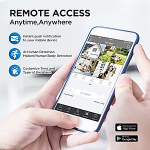 GWSECU 4K 16 Channel PoE Home Security Camera System, 4K/8MP Video Surveillance NVR with 4TB HDD, 16PCs 5MP 2.8mm 110° Wide Angle Person Detection IP Bullet Cameras Business 24/7 Recording