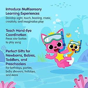 Pinkfong Singing Plush Toy, 11" Stuffed Animal Toys, Interactive Musical Baby Toys for Toddlers, Gifts for Boys & Girls