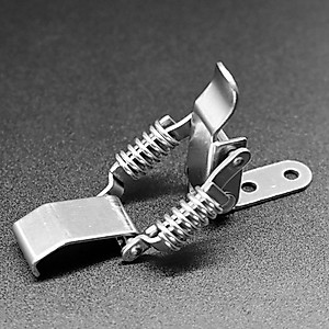 NOGRAX 2/4 PCS Cabinet Lock Box Hasp Case ，Integrated Stainless Steel 304 Spring Latch Catch Toggle Locks for Drawer Gate Door Durable Furniture Hardware w/Screws? Button (Color : 4PCS, (Color : 2pcs,