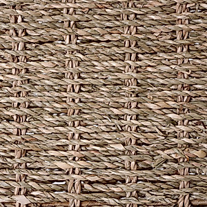 Villacera 14-Inch Wicker Stair Case Basket with Handles | Handmade Woven Seagrass in Natural Color