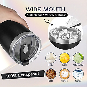 MEZMUT 20oz Coffee Tumbler with Lid and Straw Double Wall Vacuum Insulated Cup Stainless Steel Travel Mugs Insulated for Hot and Cold Leakproof Powder Coated Tumbler for Indoor and Outdoor