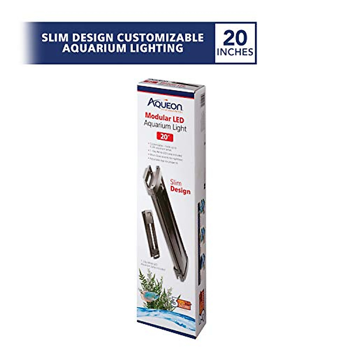 Aqueon Modular LED Aquarium Light Fixture, 20-inch