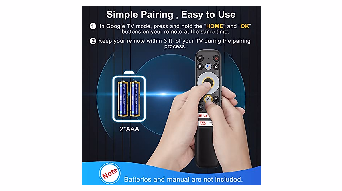 RC902N FMR1 Remote Control for TCL TV Voice Remote,Replacement for TCL ...