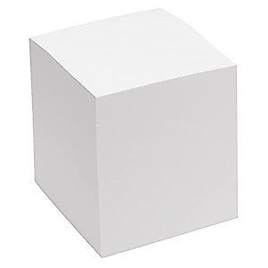 EARTHCUBE Blank White 3.5 Inch Note Cube (Not Sticky) Made in USA (Paper US or CAN) 100% Recycled 700 Tear-off Pages (Not Loose) 'Imagine'