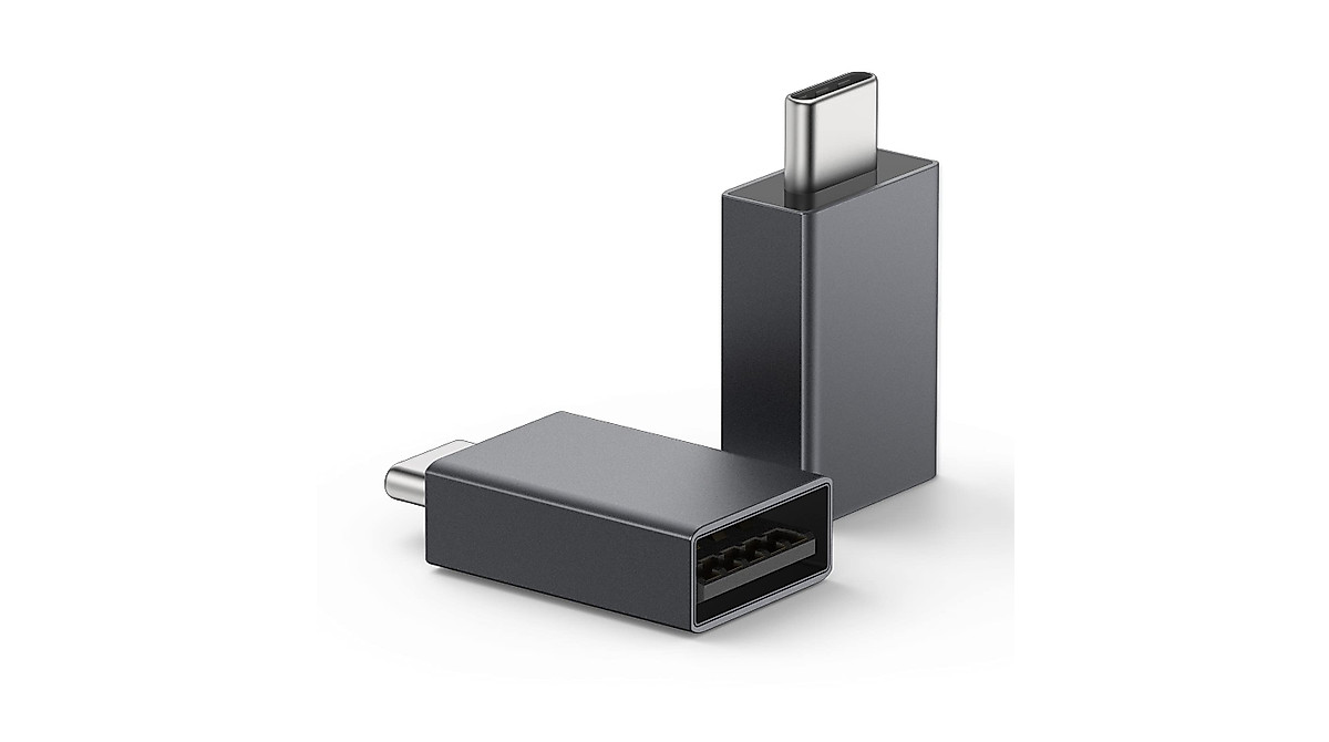 nonda USB C to USB 3.0 Adapter (2 Pack), Fit Side-by-Side USB C Adapter, USB C to USB Female 3.0 ...