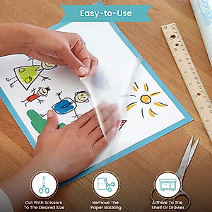 Con-Tact Brand - 60F-C9AC16-06 Creative Covering Self-Adhesive Semi-Transparent Privacy Film Protective Vinyl and Shelf Liner, 18" x 60', Clear Matte