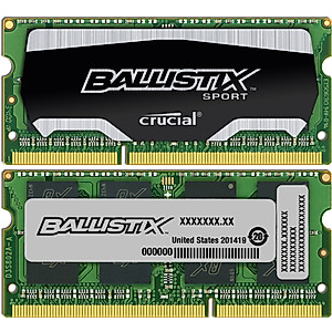 Ballistix Sport 8GB Single DDR3 1866 MT/s (PC3-12800) SODIMM 204-Pin Memory - BLS8G3N18AES4
