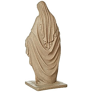 Emsco Group Virgin Mary Statue - Natural Sandstone Appearance - Made of Resin - Lightweight - 34" Height