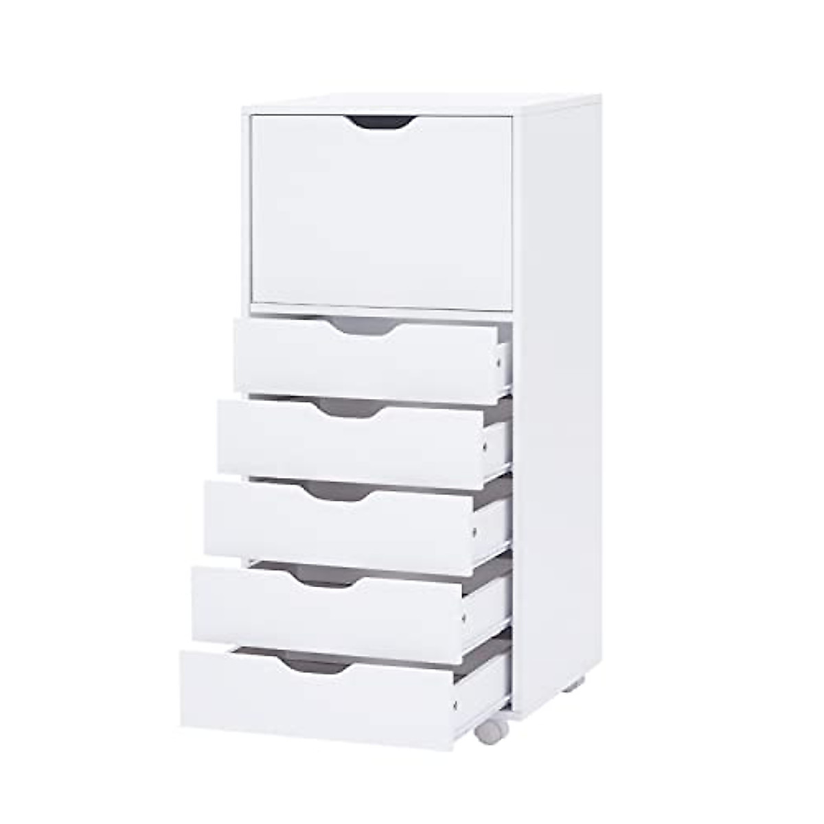 Naomi Home Ultimate Sewing & Craft Storage Cabinet - 6 Drawer Organizer for Arts, Crafts, Sewing Supplies & More - White Multipurpose Cabinet with Ample Space - 6 Drawer, White